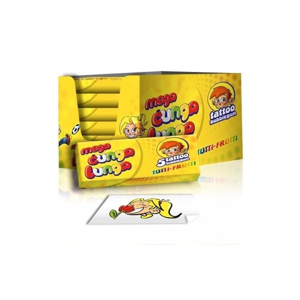 Čunga Lunga Mega žuvačky s Tutti-Frutti príchuťou 15 g, 5 ks | Bugy.sk